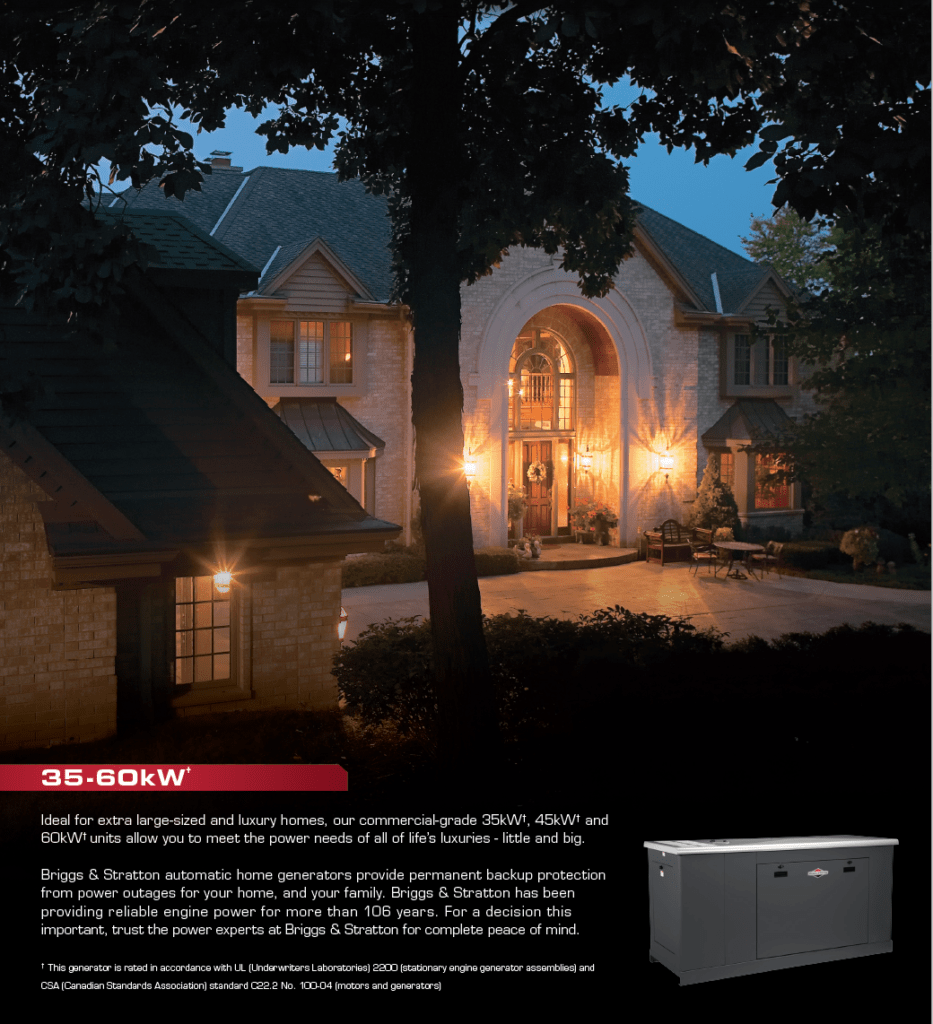 Briggs & Stratton 48 kW Home Generator System - Bay Motor Winding